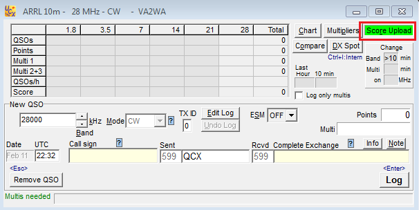 Configuring UCXLog – Contest Online ScoreBoard